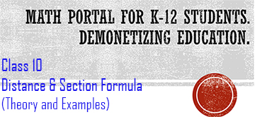 Template Class 10 Distance and Section Formula – ICSE / ISC / CBSE ...