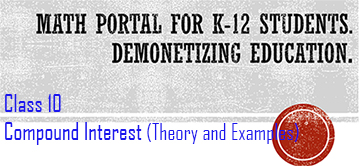 Template Class 10 Compound Interest – ICSE / ISC / CBSE Mathematics ...